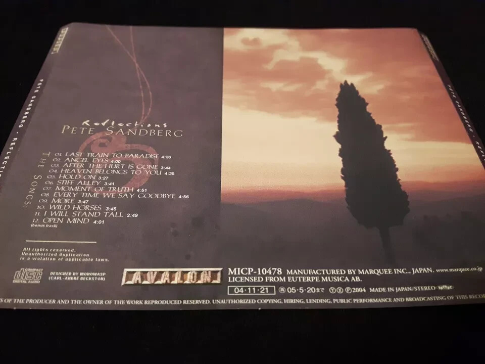 Pete Sandberg - Reflections (cd 2004 Avalon) Hard Rock RARE ALIEN | eBay