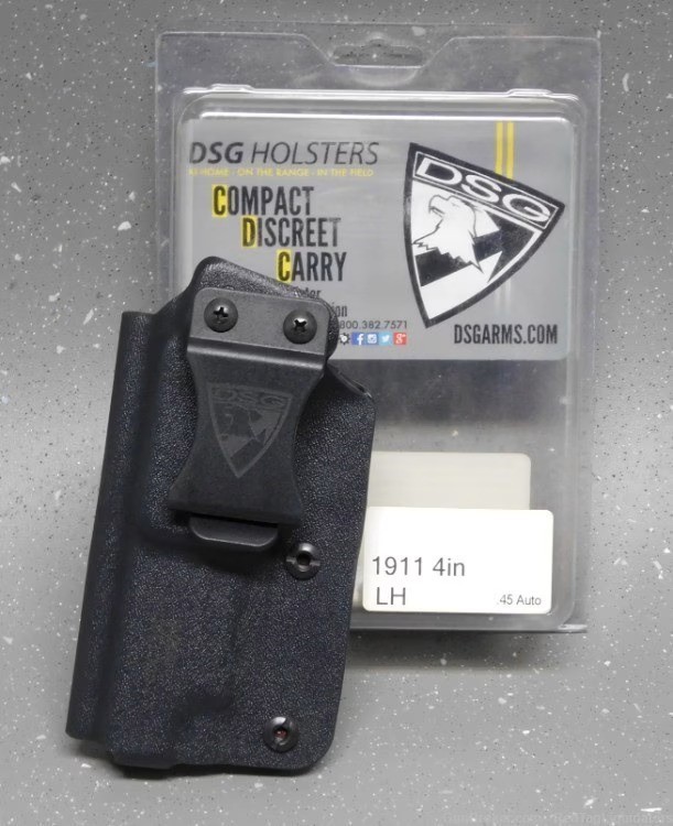 DSG Arms LH Black Kydex IWB Concealment Holster for 1911 4" .45 Auto | eBay
