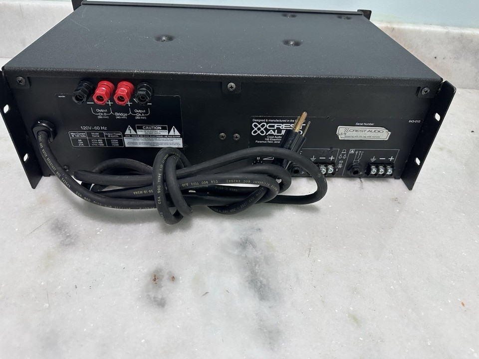 Crest Audio VS900 Black Wired Portable 120Volt 60Hz Professional Power ...