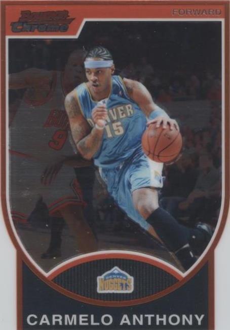 2007-08 Bowman Draft Picks & Stars - Chrome Carmelo Anthony #15 for ...