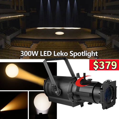 300w Led Ellipsoidal Leko Gobo Projector Zoom Spot Led Profile Leko ...