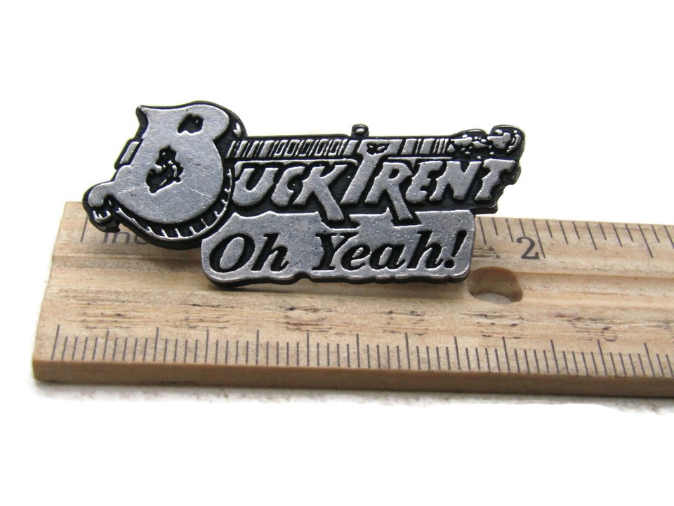 Buck Trent Pin Oh Yeah! Black & Silver Tone | eBay