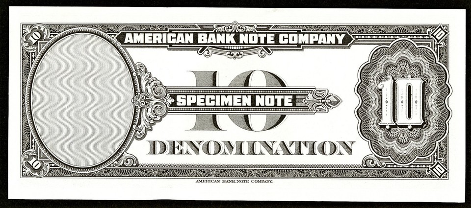 American Bank Note Company "10 Units" Test Note Series 1929 Specimen ...
