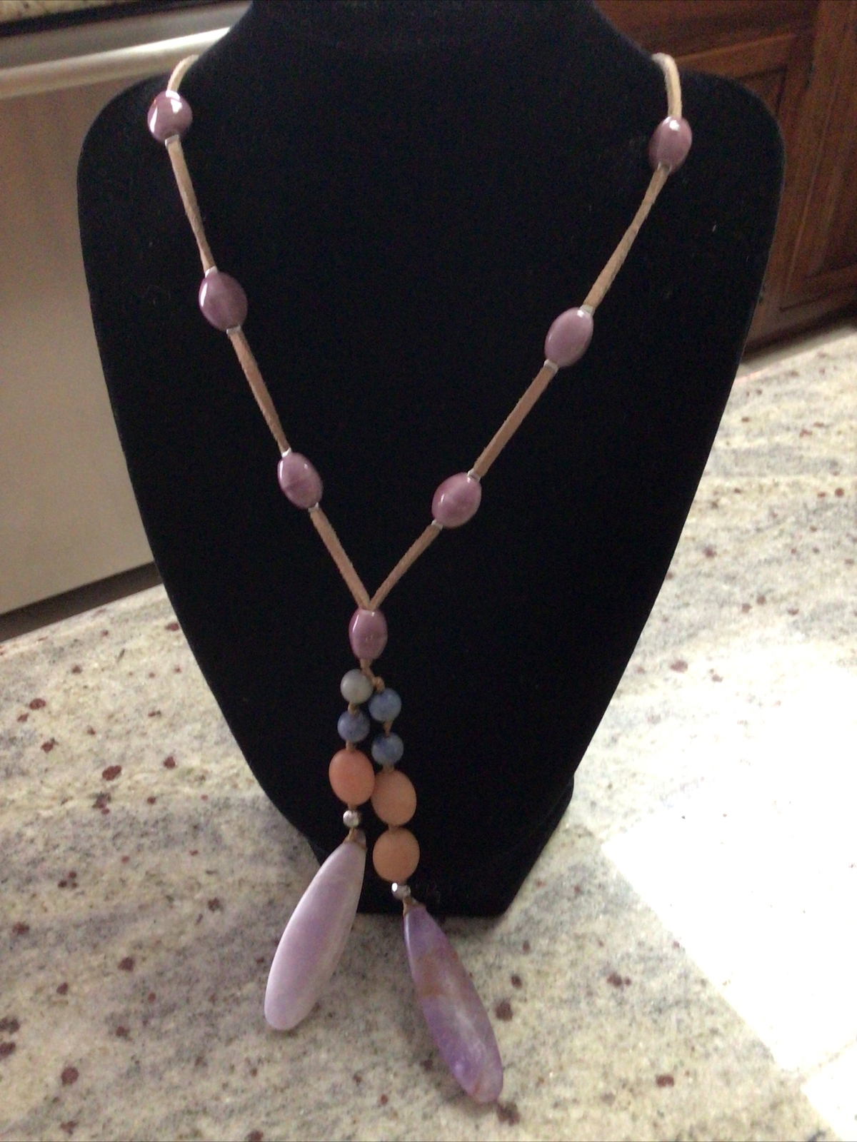 J Jill Multi-colored Single String Beaded Corded Tassel Necklace, NWT ...