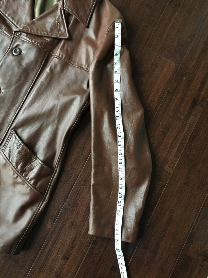 Vintage 1970's Size 42 Brown Leather Rockabilly Western Pimp Jacket ...