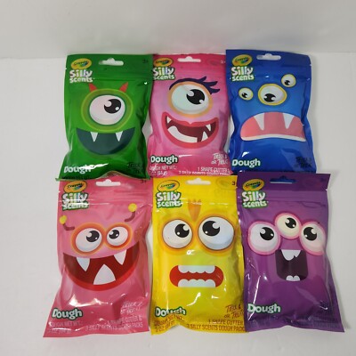 Crayola Trick Or Treat Silly Scents Dough 6 packs Color Includes Shape ...