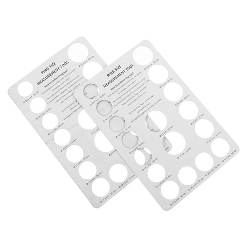 2 Pcs Ring Measuring Tool Man Sizing Measurement Finger Size Ruler | eBay