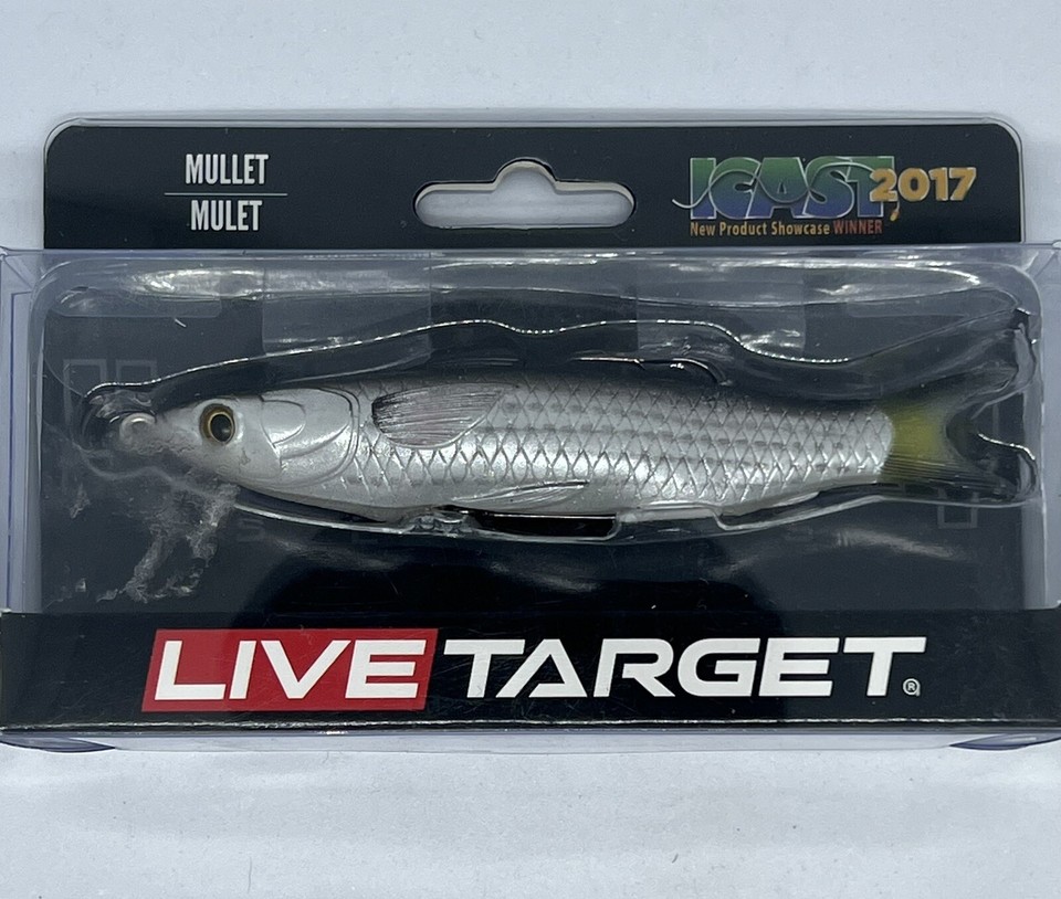 LiveTarget Mullet Natural Black 3 3/4" in 3/8 oz | eBay