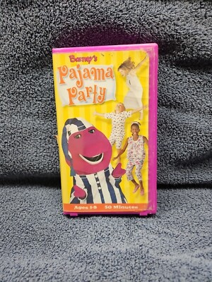 Barney Barneys Pajama Party (VHS, 2001, Hit Entertainment, Bullet Case ...