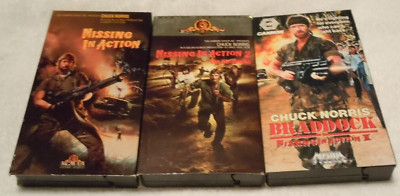 MISSING IN ACTION VHS Trilogy 3-Movie Set The Beginning Braddock Chuck ...