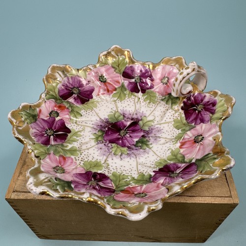 Wheelock Porcelain Lemon Dish Floral Design With Gold Trim Japan ...