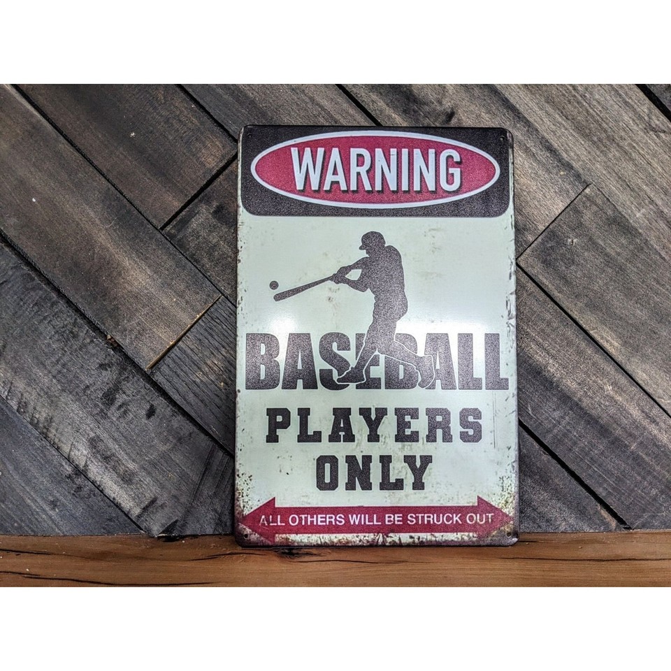 Baseball Players Only Sign - All Others Will Be Struck Out - 8in X 12in ...