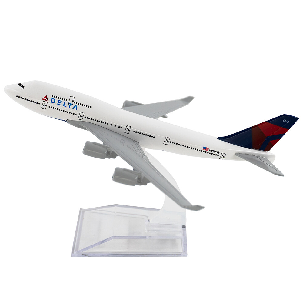 16cm Aircraft Boeing 747 Delta Airlines Model Alloy B747 Plane Toys ...