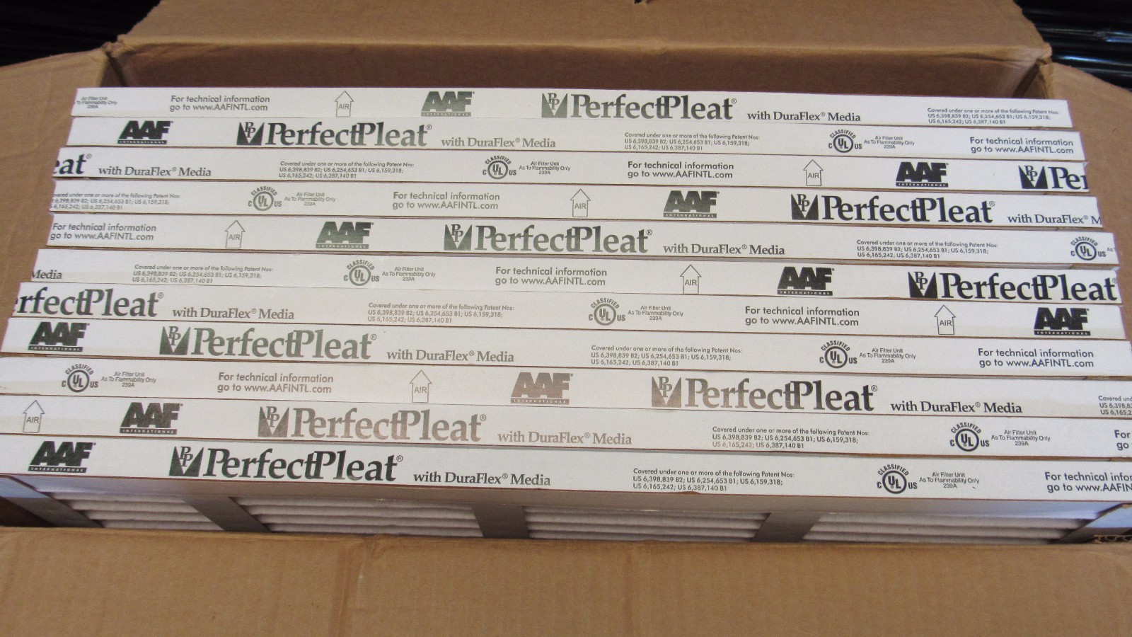 AAF 174-01-22A3 PERFECTPLEAT DURAFLEX MEDIA AIR FILTER 22"X34"X1" - BOX ...