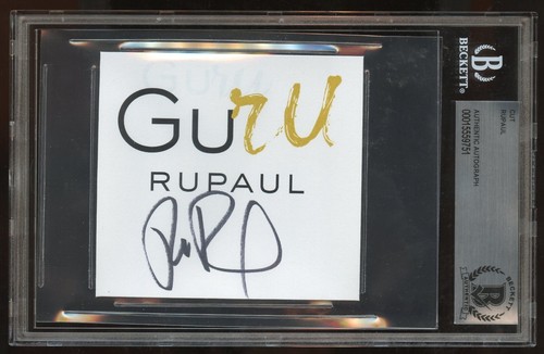 RuPaul signed autograph 3x3 cut American Actor Model Musician Drag ...