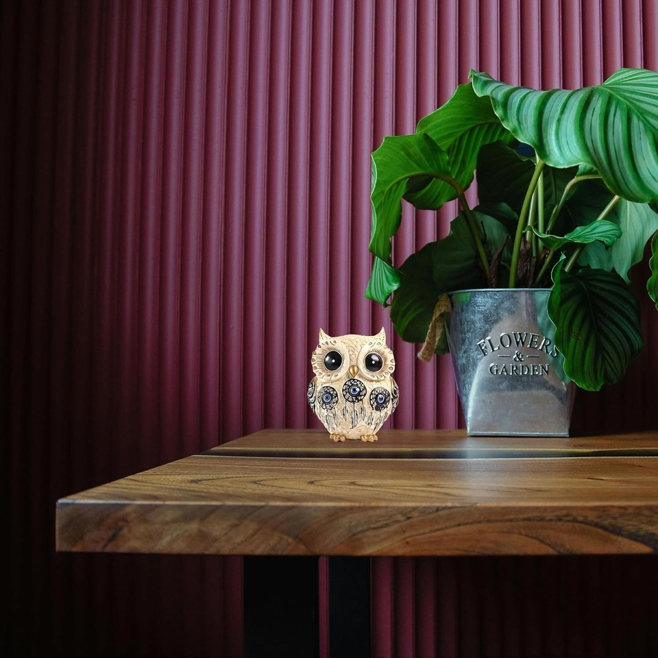 The Spiritual Living Owl Statue for Good Luck howpiece for Home Decor ...