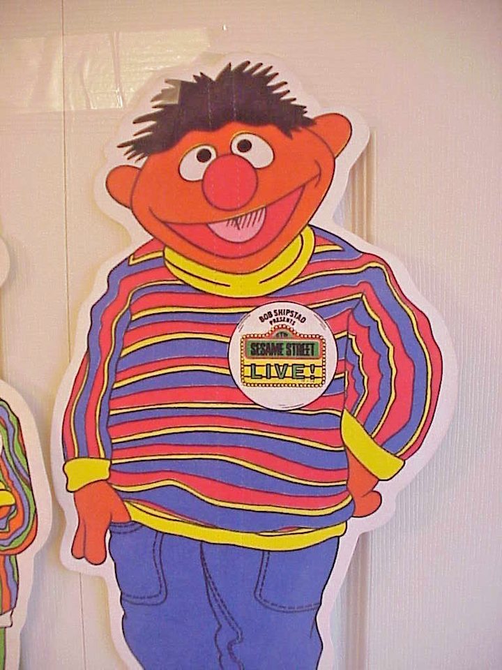 NICE ! 1980 Bob Shipstad Presents Sesame Street Live 2 Felt Figures ...