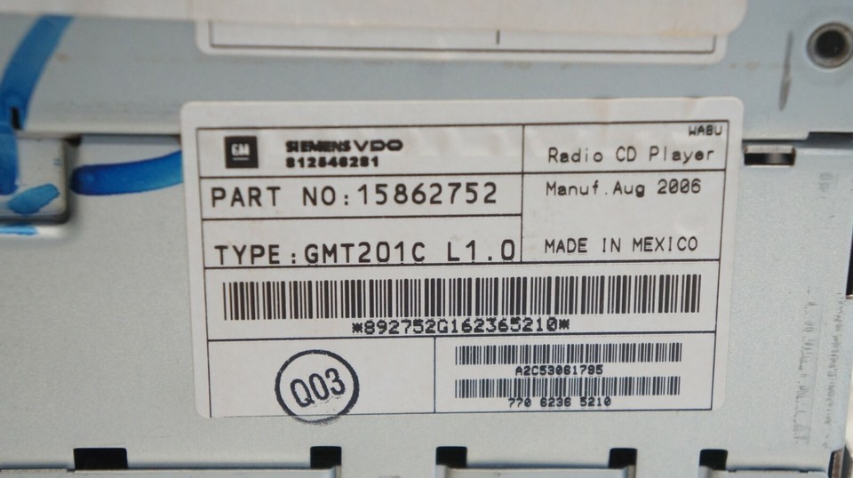 ***READ*** 2005-2007 Chevrolet Uplander CD Player Radio Receiver OEM ...