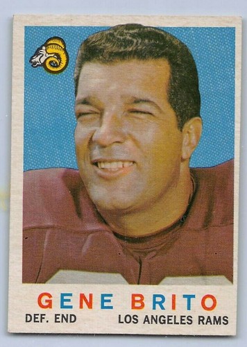 1959 GENE BRITO - Topps Football Card - # 2 - LOS ANGELES RAMS | eBay