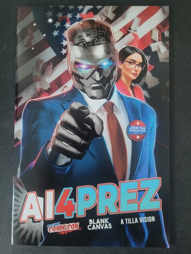 A.I. 4 PREZ #1 (2023) BLANK CANVAS COMICS NEW YORK COMICCON VARIANT ...