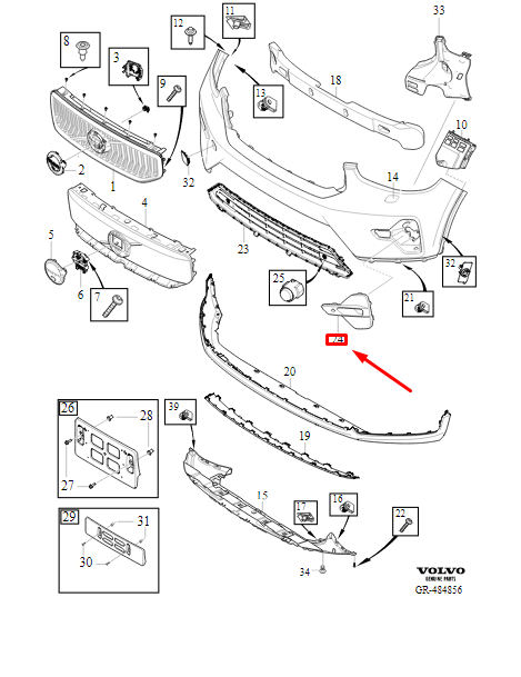 VOLVO XC40 Front Bumper Left Side Cover 32347386 NEW GENUINE | eBay