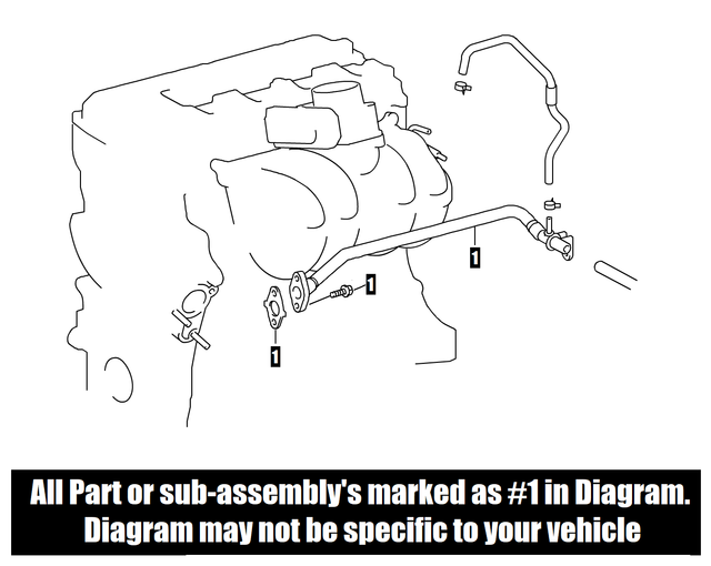 Toyota 1626875091 Genuine OEM Factory Original by Pass Pipe for sale ...
