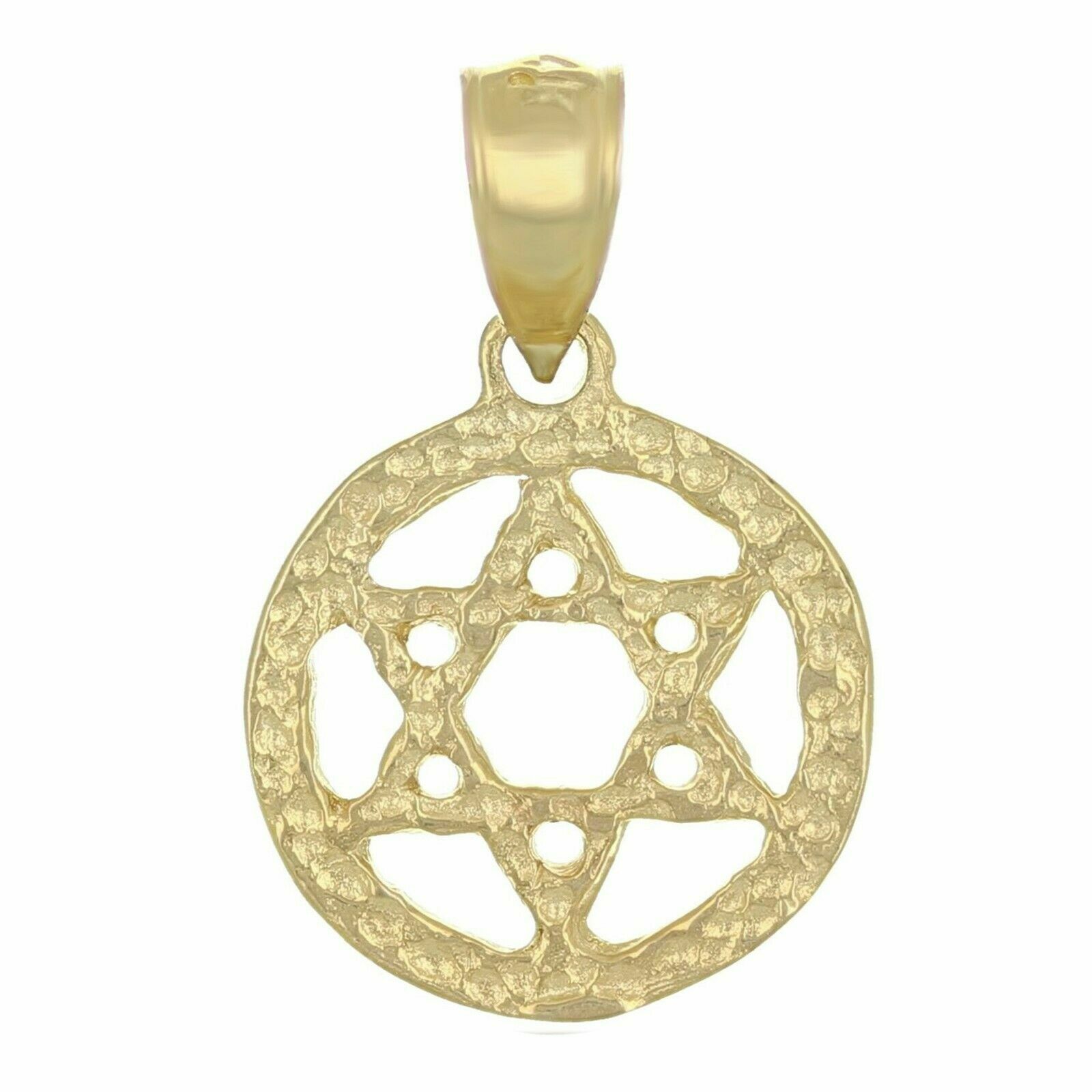 14k Yellow Gold Solid Jewish Star of David Charm Pendant 1.2 grams | eBay