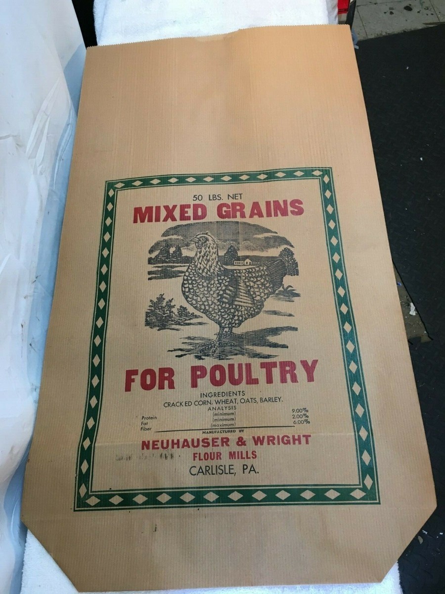 Vintage Chicken Feed 50lb Paper Bagstromberg Hatchery