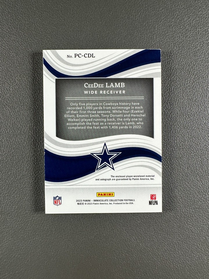 2023 Immaculate CeeDee Lamb /99 Patch Auto #PC-CDL LLS | eBay