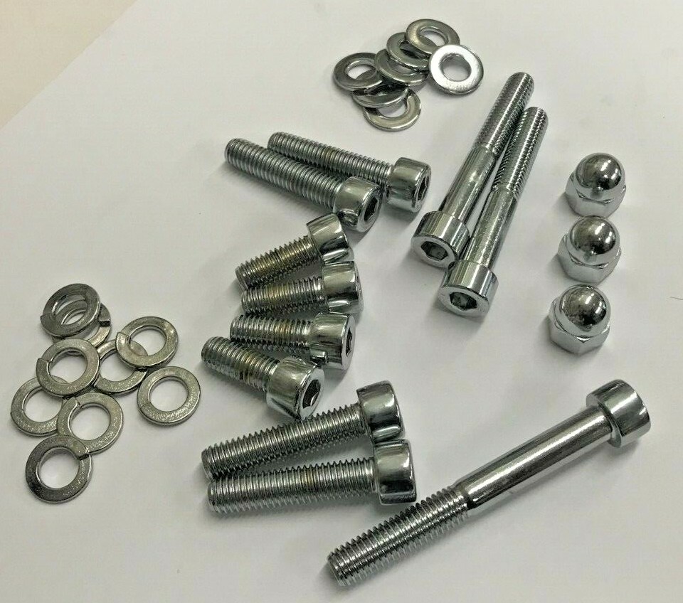 YAMAHA XS650 CHROME TRIPLE TREE ALLEN BOLT NUT KIT chopper bobber cafe ...
