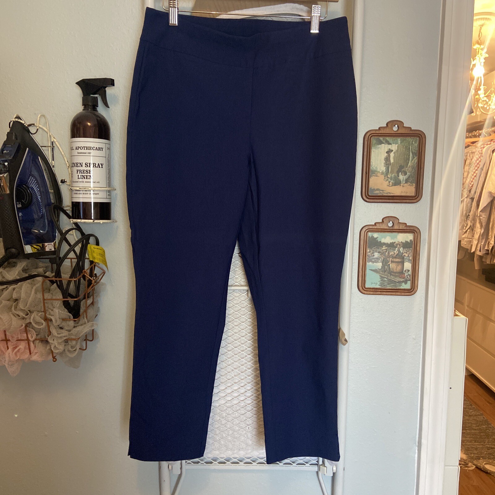 Chico's So Slimming Blue Pull-up Pants sz 1 | eBay