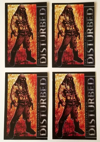 The Disturbed Ten Thousand Fists x4 Promo Stickers 2005 Sickness ...