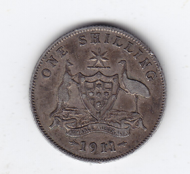 1911 Australia One Shilling Silver Coin No Reserve! | eBay