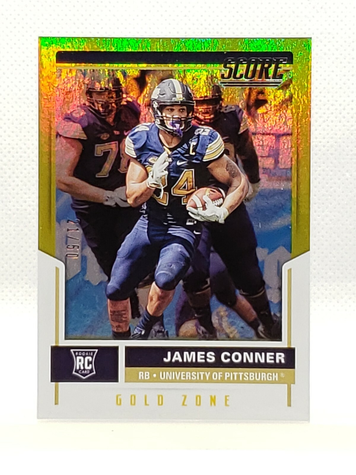 2017 Score James Conner Rookie Card Gold Zone SP 21/50 Pittsburgh ...