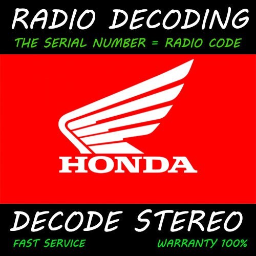 HONDA RADIO CODES UNLOCK ACCORD CITY CIVIC CR-V H STEREO PINCODE ...