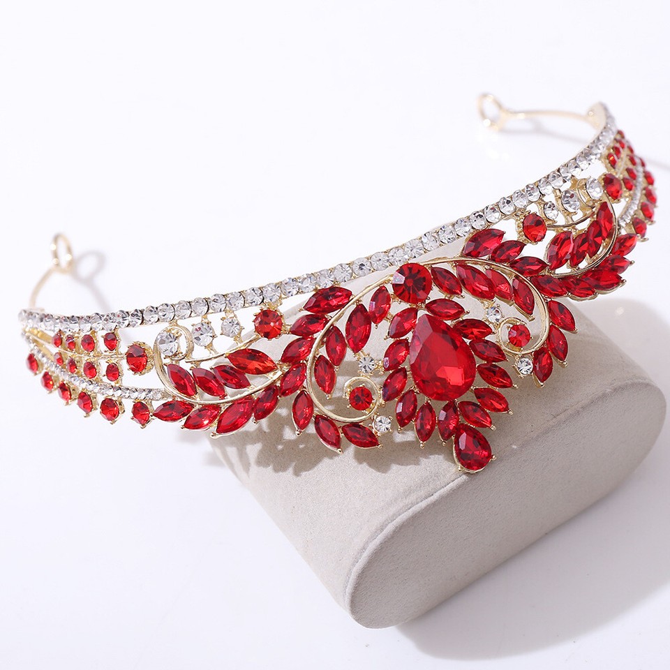 5cm Tall Crystal Large Wedding Queen Princess Prom Tiara Crown For ...