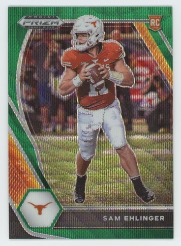 2021 Panini Prizm Draft Picks Green Wave Sam Ehlinger Rookie Texas ...