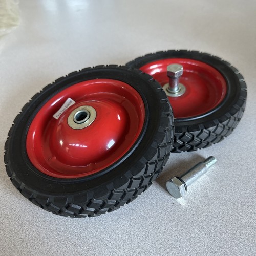 2pc 7" Replacement Solid Rubber Tire & Steel Wheel for Dolly Hand Truck ...