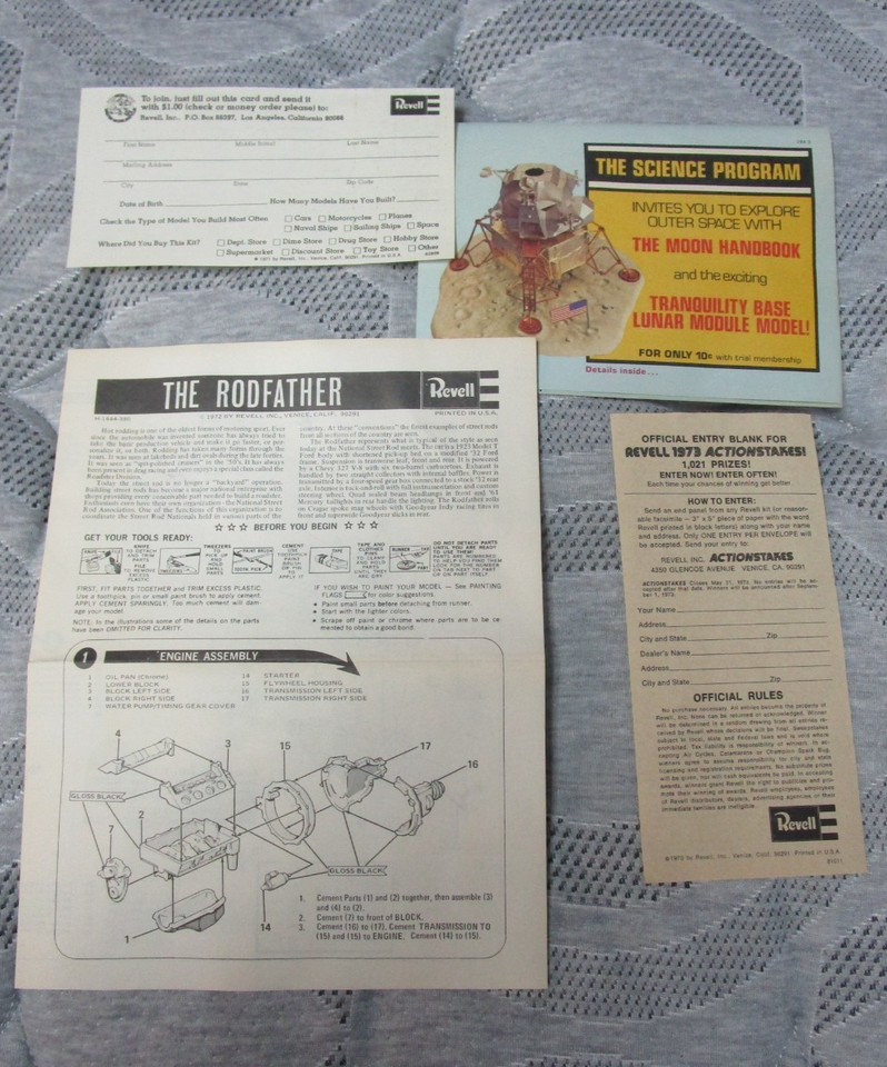 Vintage -REVELL "THE RODFATHER" Classic T-Bucket Street Roadster - Kit ...