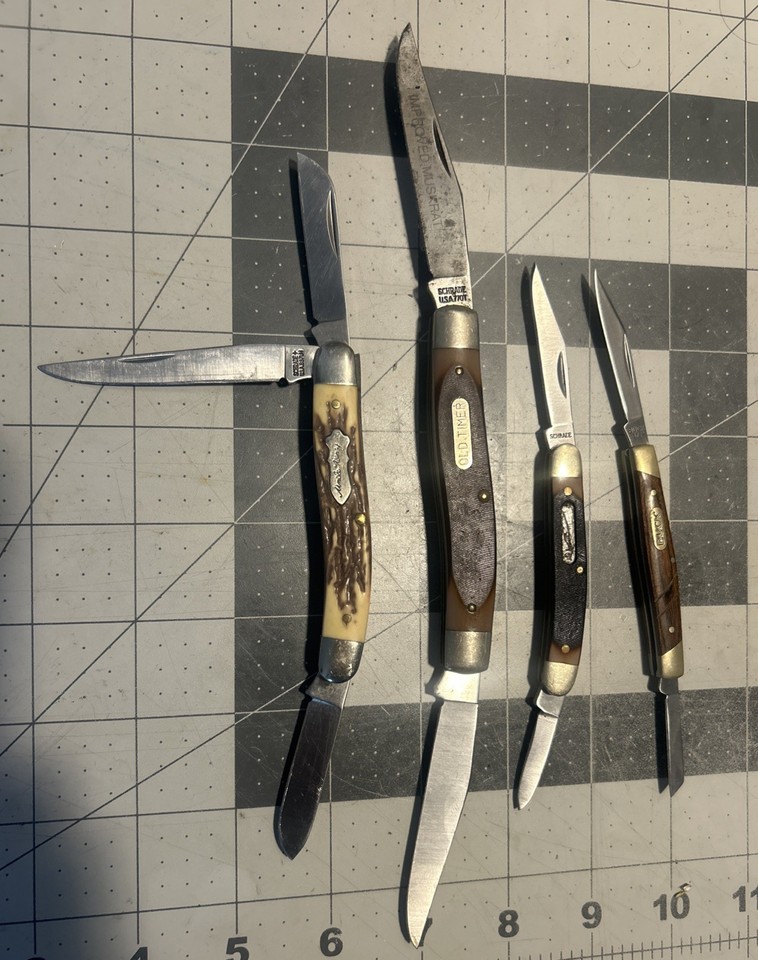 Lot Of 16 Vintage Knives BUCK OLD TIMER UNCLE HENRY Bear & Son Klein ...