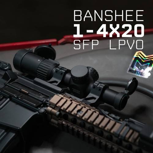 Monstrum Banshee 1-4x20 LPVO Rifle Scope with Offset Scope Mount | BDC ...