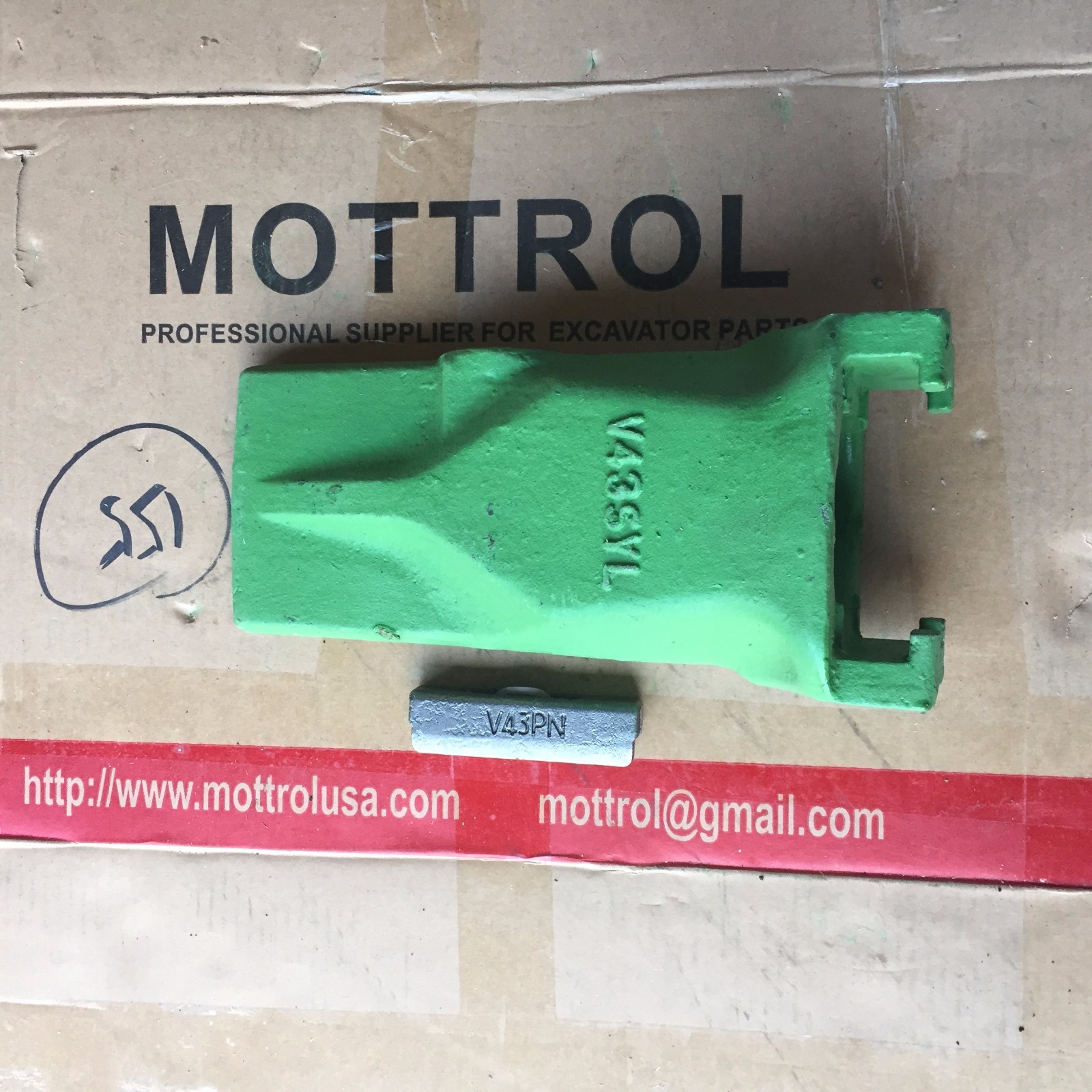 5 PC V43SYL Tooth FITS Digging Bucket Tooth/Bucket Teeth & V43PN Flex ...