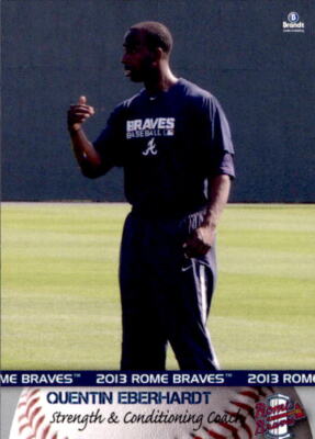 2013 Rome Braves Brandt #33 Quentin Eberhardt Strength Coach Columbus ...