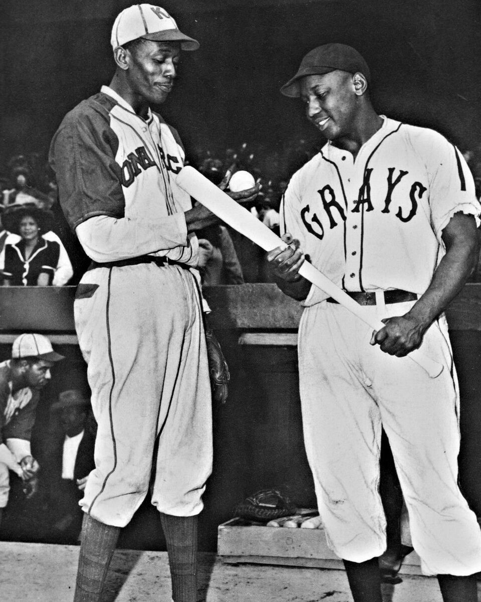 Satchel Paige And Josh Gibson Smiling Together Black And White 8x10 ...
