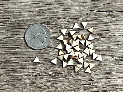 50 blank .5" wooden craft Triangles, DIY craft supplies 1/2 inch wood ...