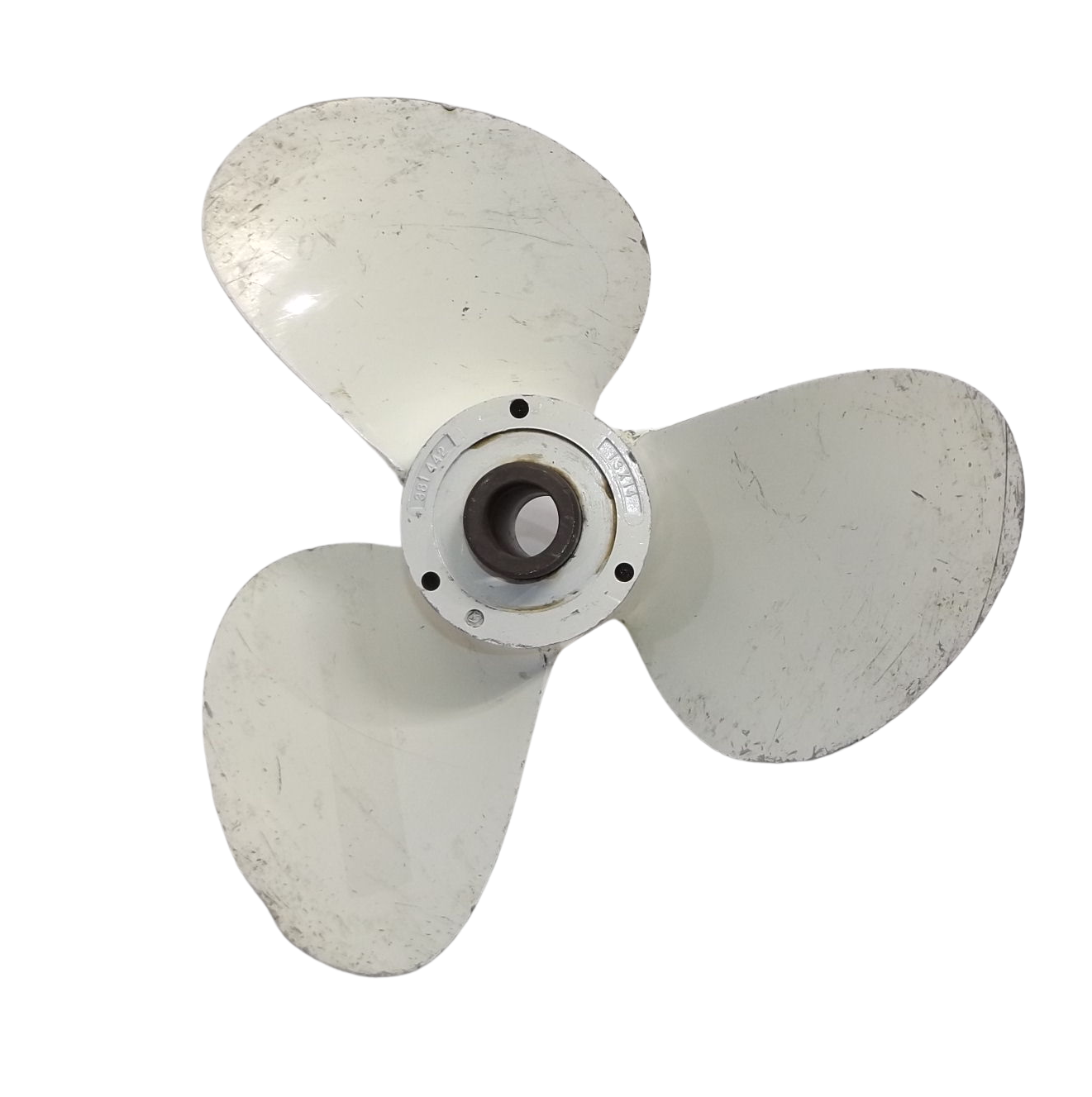 Omc 381442 686F 3-Blade Stringer 13″ x 14 Propeller White Used | eBay