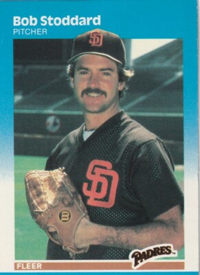 FREE SHIPPING-MINT-1987 Fleer Bob Stoddard #431 PADRES PLUS BONUS CARDS ...