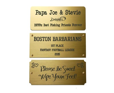 Engraving - Brass Engraved Plate