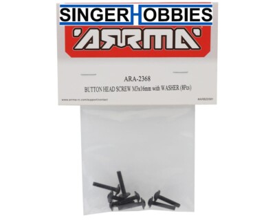 ARRMA ARA-2368 3x16mm Flanged Button Head Screw (8) VORTEKS 223S HH | eBay