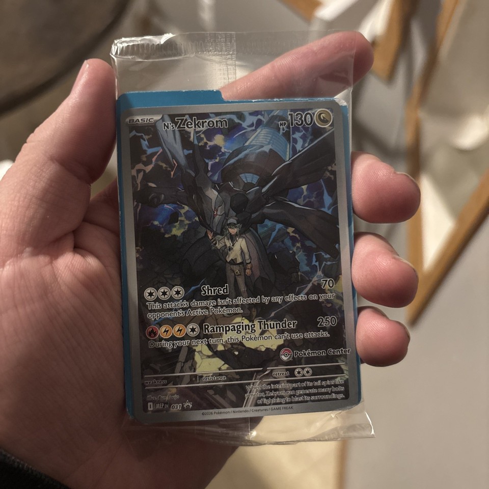 N's Zekrom #31 Black Star Promo Ascended Hero's ETB Pokemon Center ...
